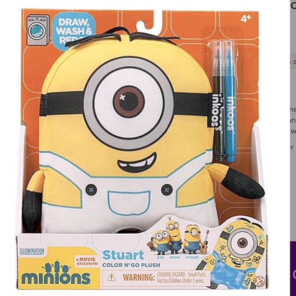 inkoos.com | Toys | Nib Despicable Me Minions Stuart Color N Go Plush ...